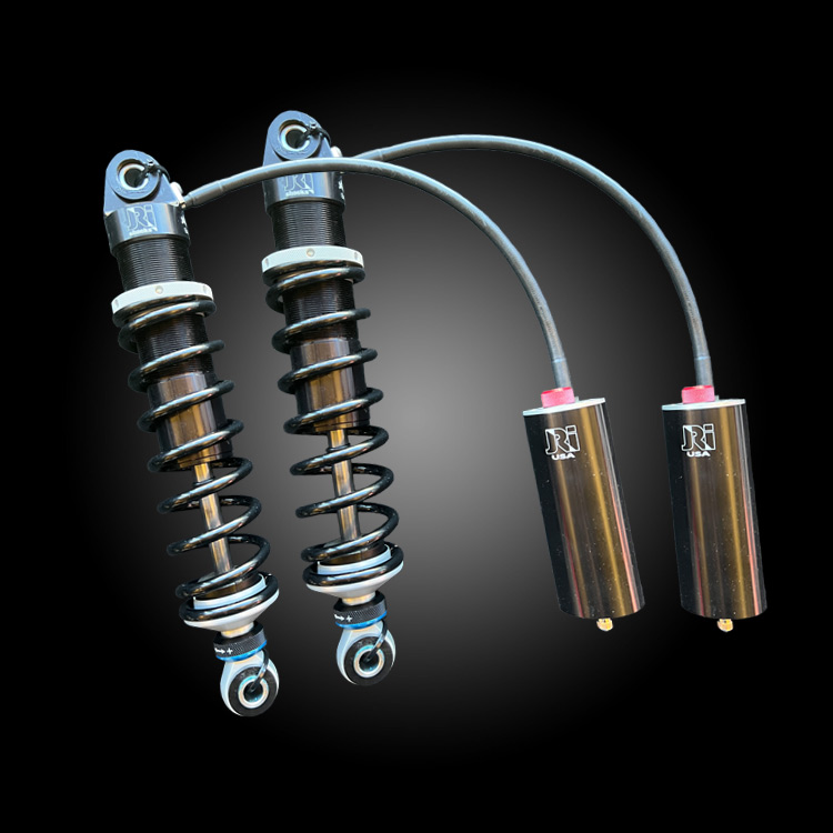 JRi Remote Reservoir Rear Shocks for Harley Touring